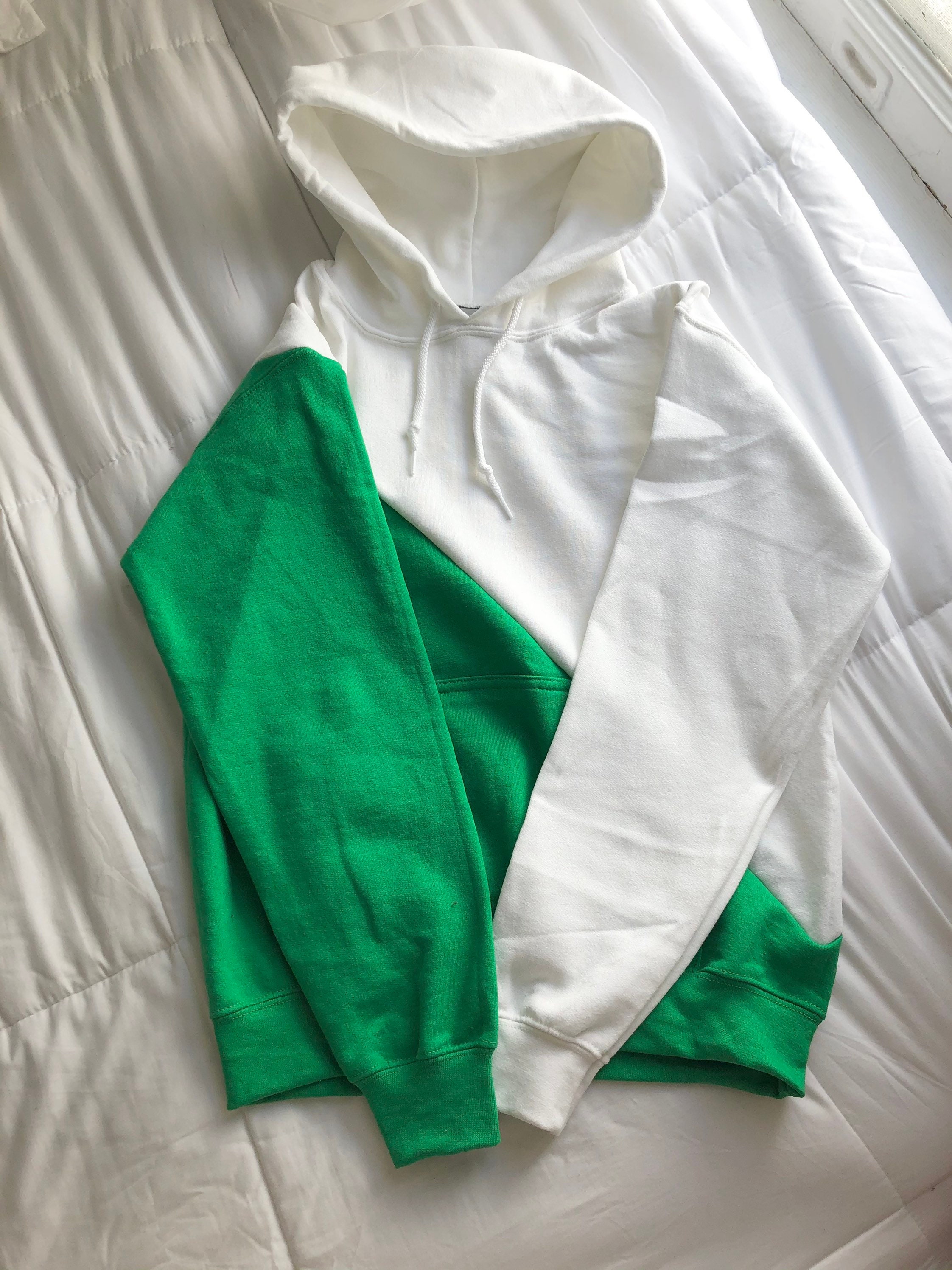 Custom Diagonal Colorblock Hoodie Two Tone Custom Hoodie | Etsy