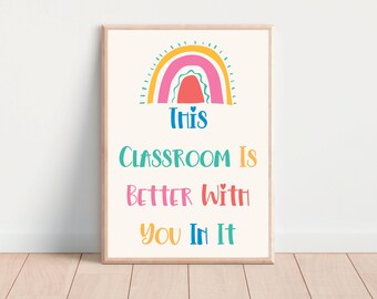 DIGITAL DOWNLOAD / This Classroom is Better With You in It / - Etsy