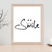 Smile Printable, Smile Poster, Room Decor, Apartment Decor, Modern Wall ...