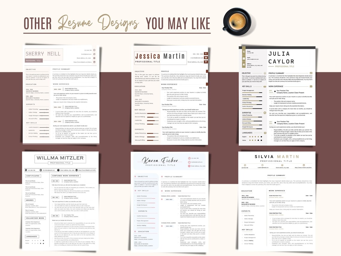 Job Resume Template, Word Resume Format, Elegant Resume , Master Resume ...