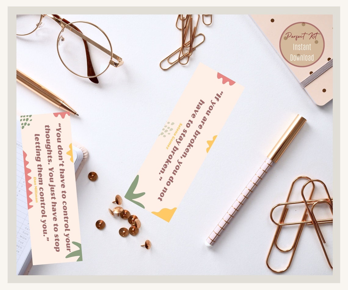 Mental Health Bookmarks for Book Lover, Mental Health Awareness ...