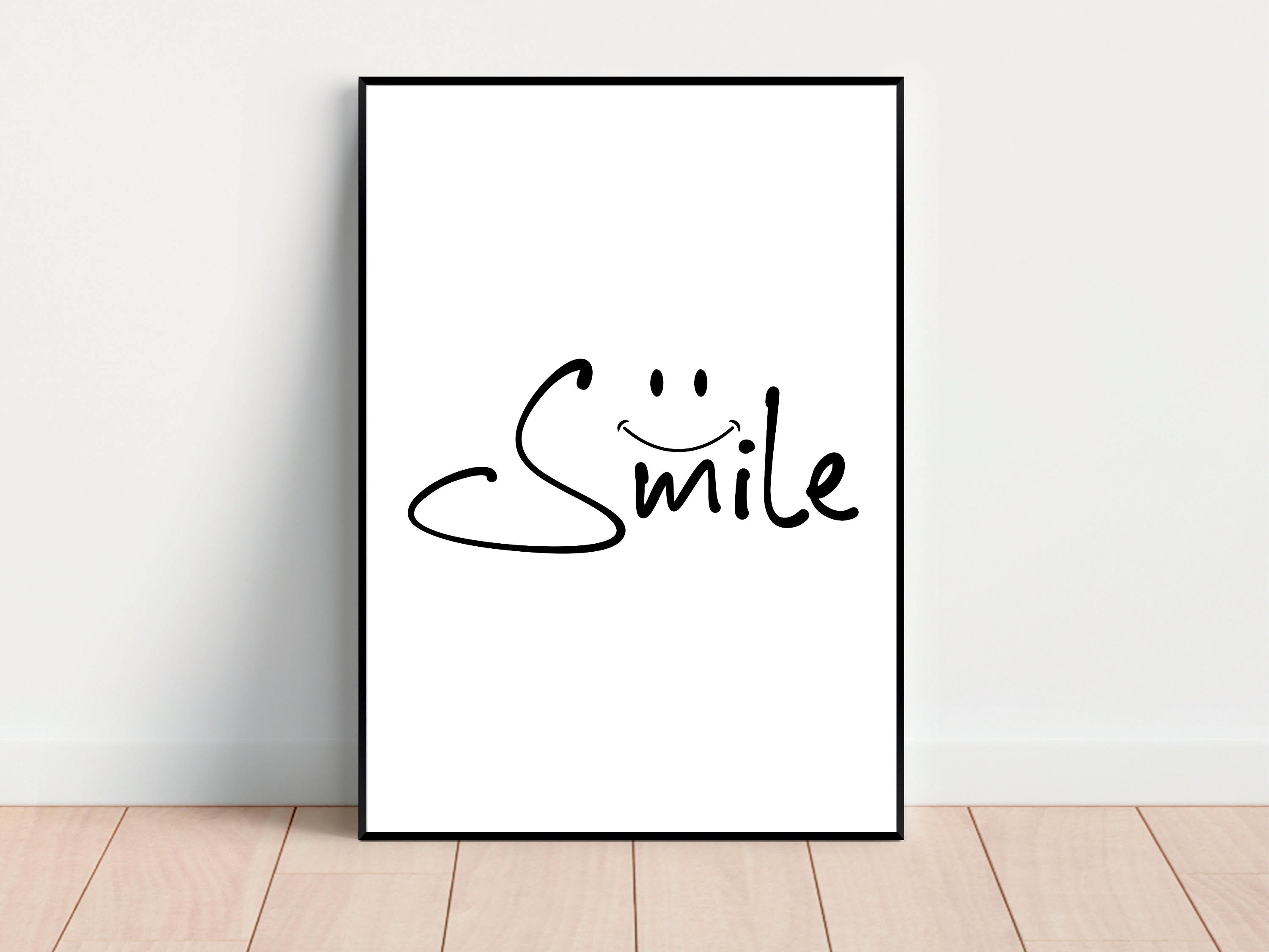 Smile Printable, Smile Poster, Room Decor, Apartment Decor, Modern Wall ...
