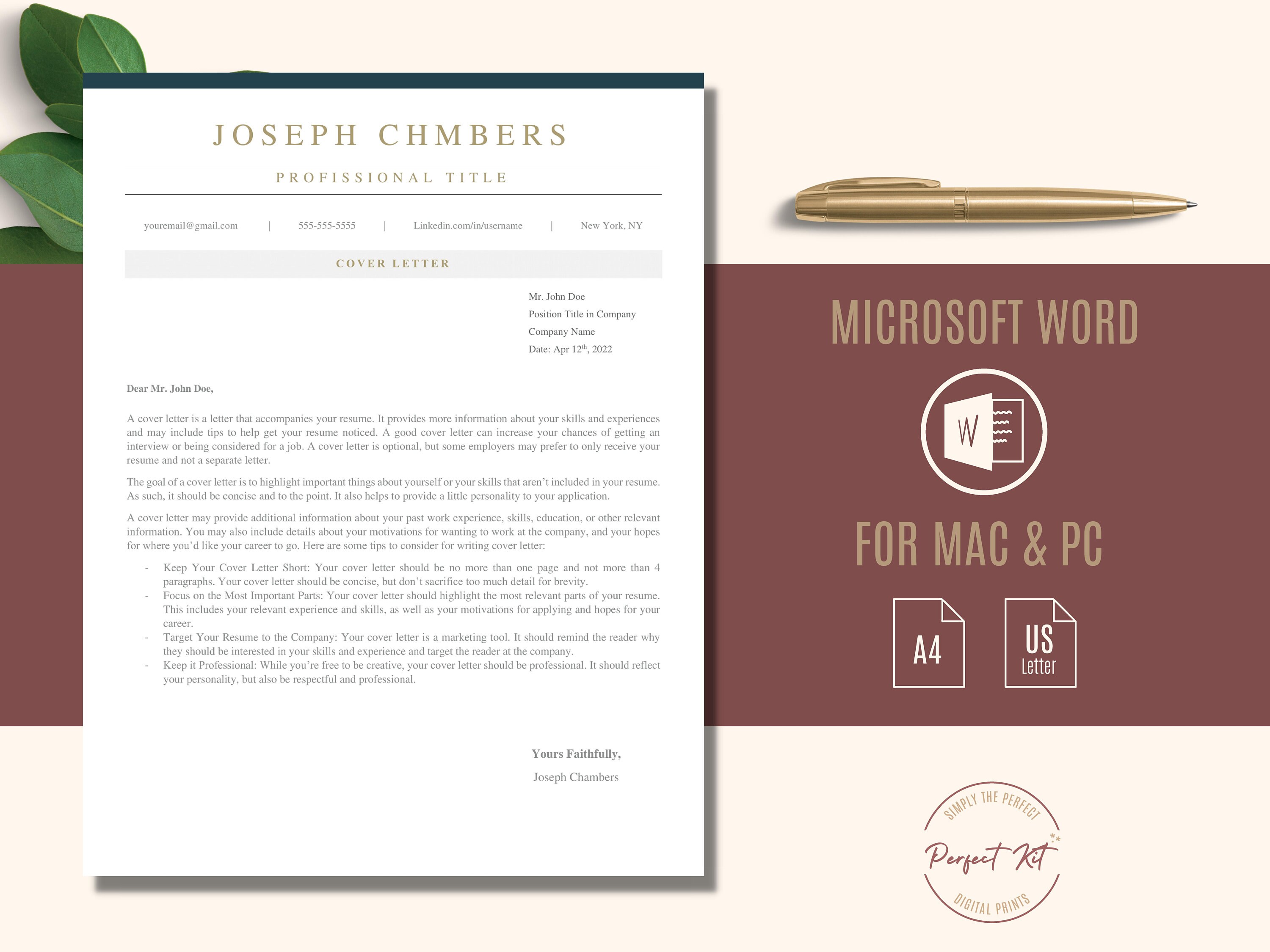 ATS Resume Format, Ats Executive Resume Template, Creative Word Resume ...