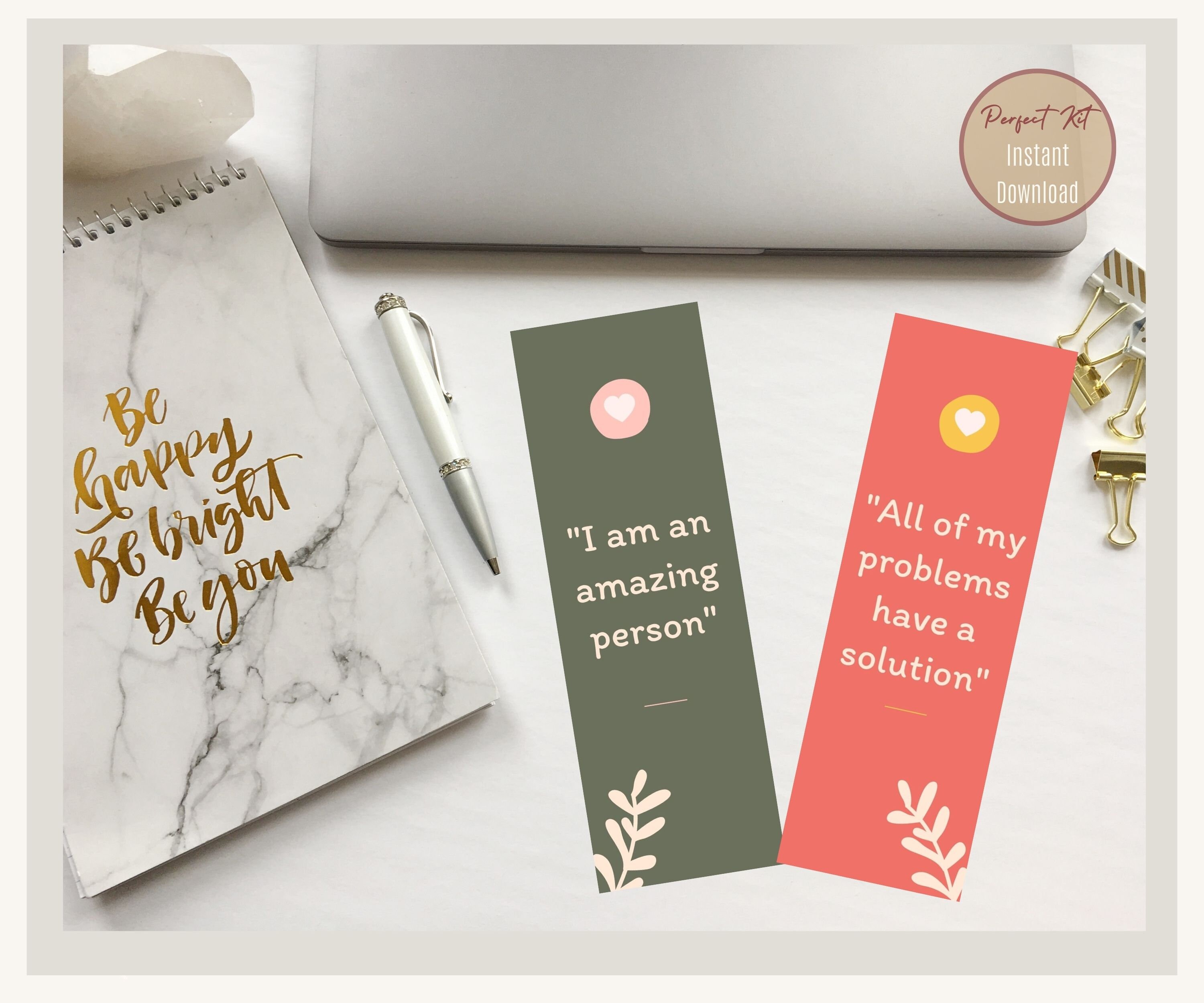 Positive Affirmations Bookmarks, Printable Inspiring Bookmarks ...
