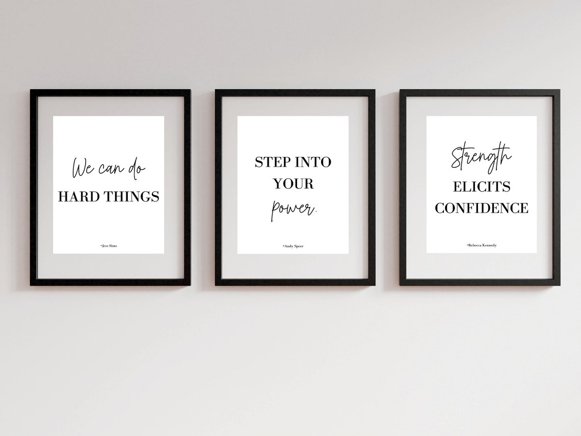 Gym Quotes for the Wall Set of 8 Exercise Room Decor Gym - Etsy