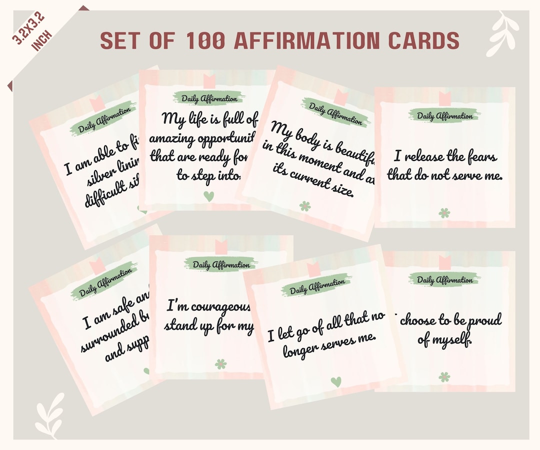 Affirmations Cards Printable, Encouragement Cards, Positive Daily ...