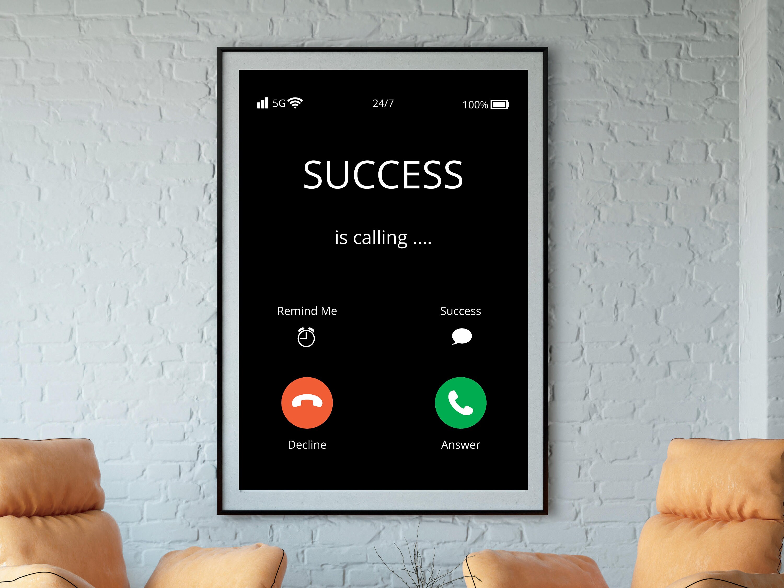 Success is Calling You Motivational Wall Art, Motivational Wall Art for ...