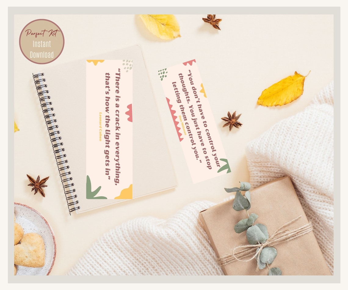 Mental Health Bookmarks for Book Lover, Mental Health Awareness ...