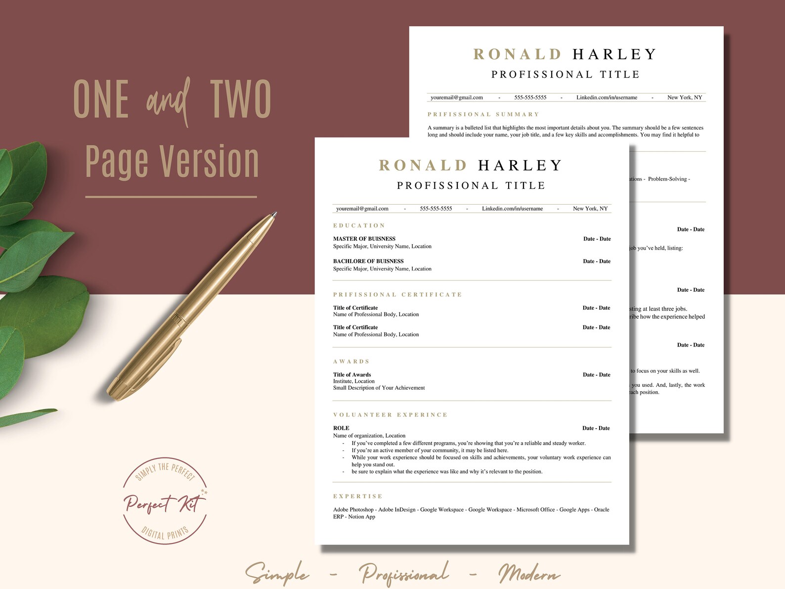 ATS Friendly Resume, Ata Resume Word, Ats Resume and Cover Letter, ATS ...