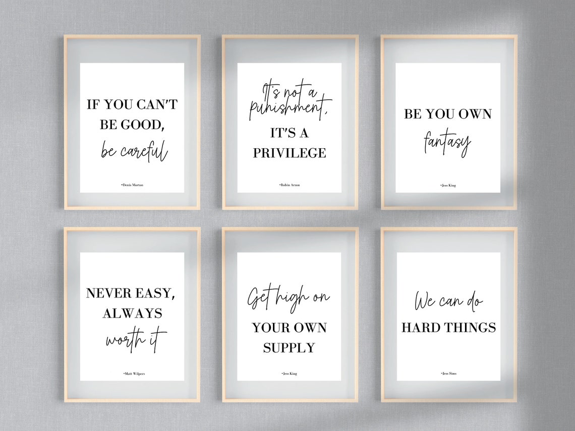 Gym Quotes for the Wall Set of 8 Exercise Room Decor Gym - Etsy