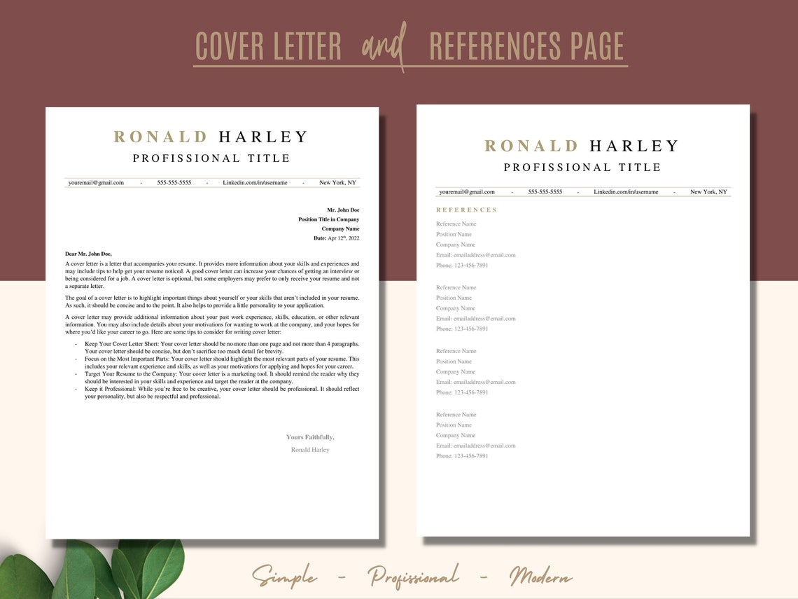 ATS Friendly Resume, Ata Resume Word, Ats Resume and Cover Letter, ATS ...