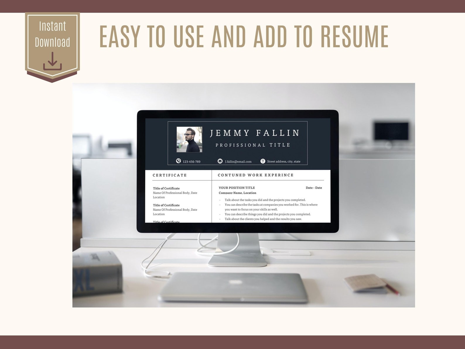 Resume Icons Set, Recolorable Icons for Microsoft Word, Powerpoint and ...