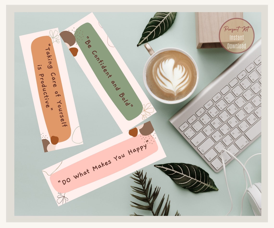 Mental Health Bookmarks, Gift for Book Lover, Encourage A Positive ...