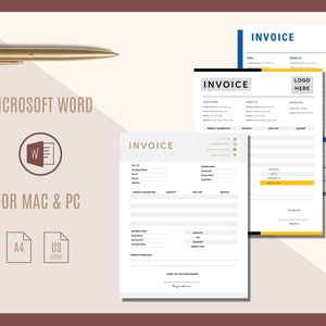 Invoice for Small Business, Invoice Template Bundle, Editable Template ...