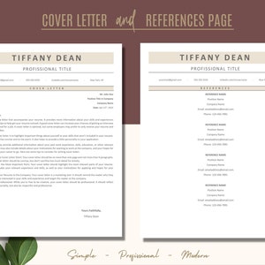 ATS Resume Template Word, Resume and Cover Letter, ATS Friendly Resume ...