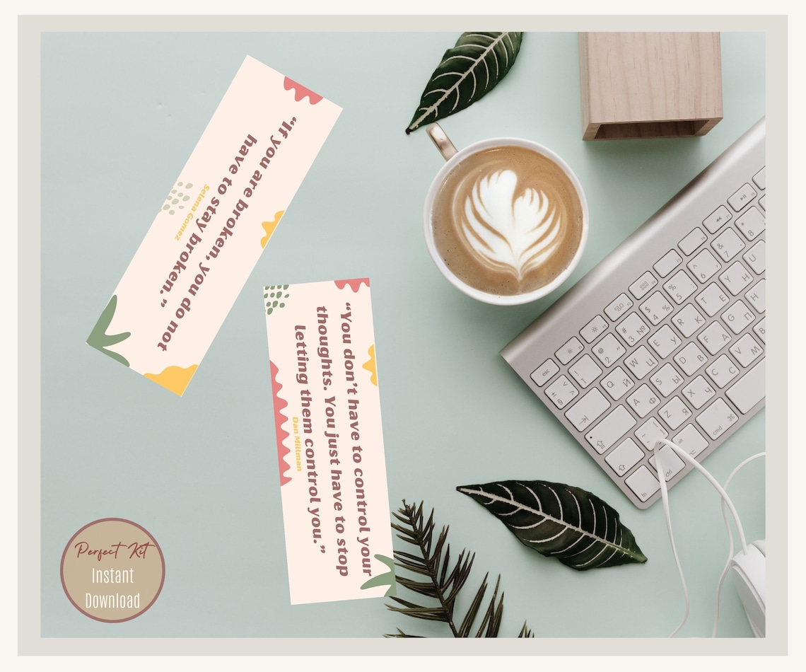 Mental Health Bookmarks for Book Lover, Mental Health Awareness ...