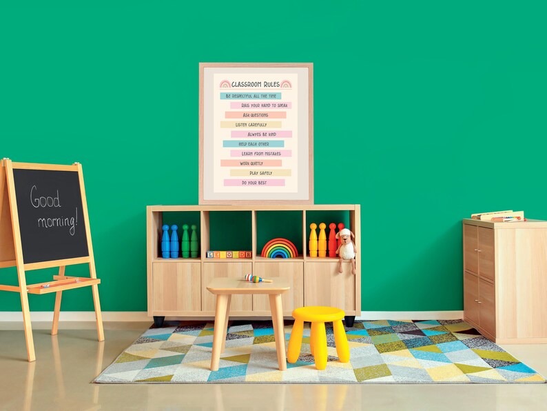 Classroom Rules Poster, Classroom Sign, Educational Learning Poster ...