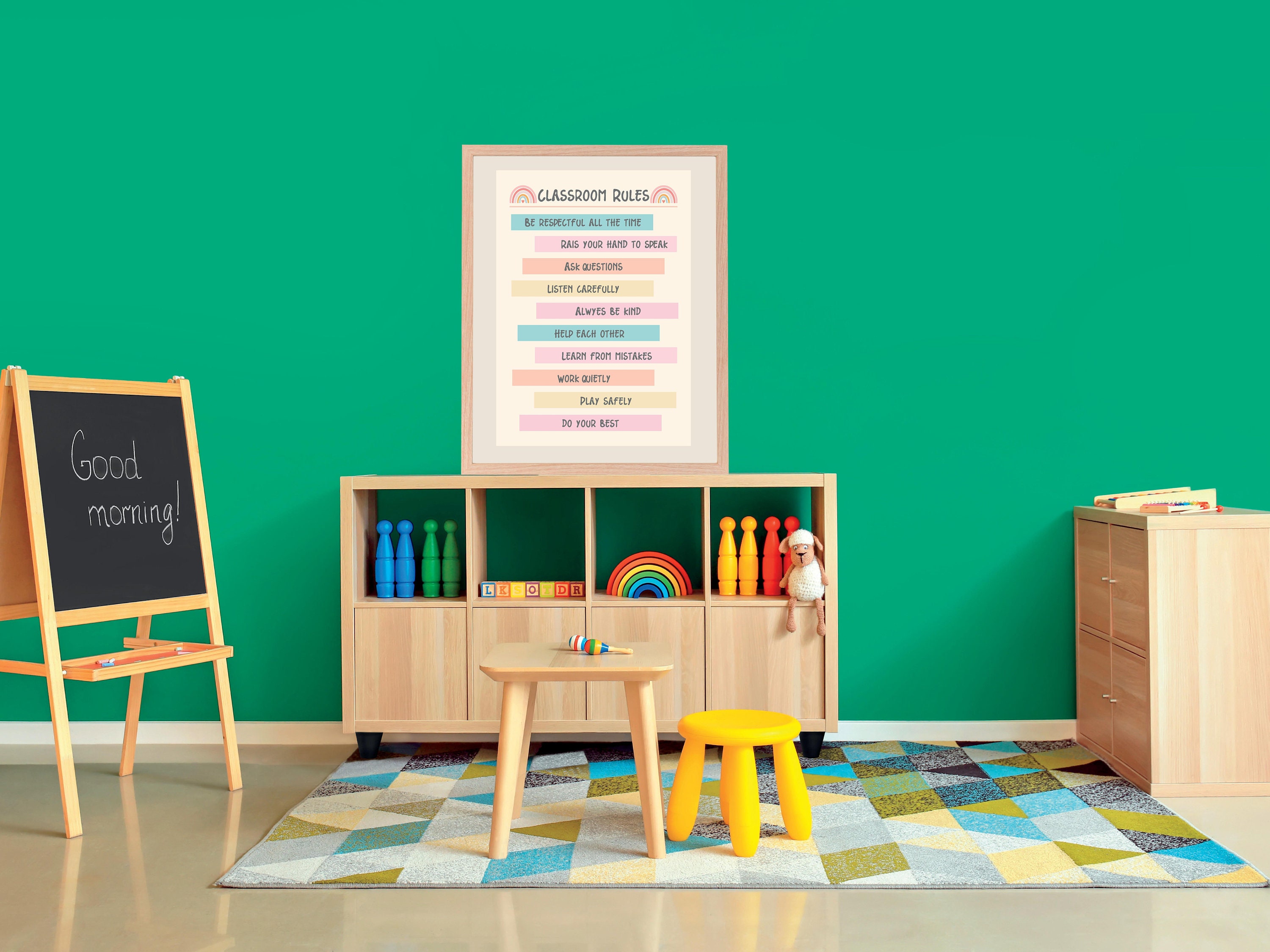 Classroom Rules Poster, Classroom Sign, Educational Learning Poster ...