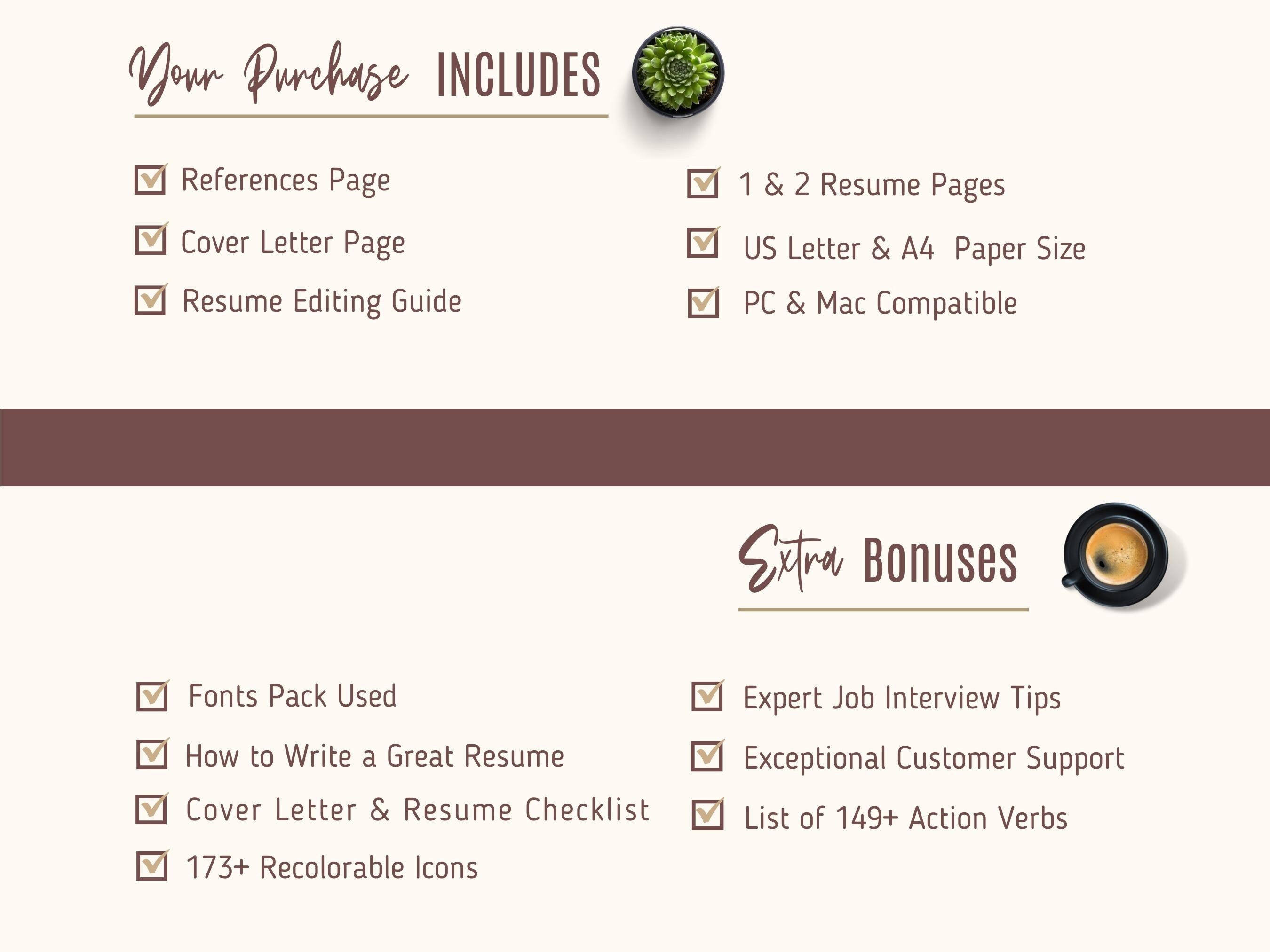 Functional Resume Template, ATS Resume Template for Word, Hybrid Resume ...