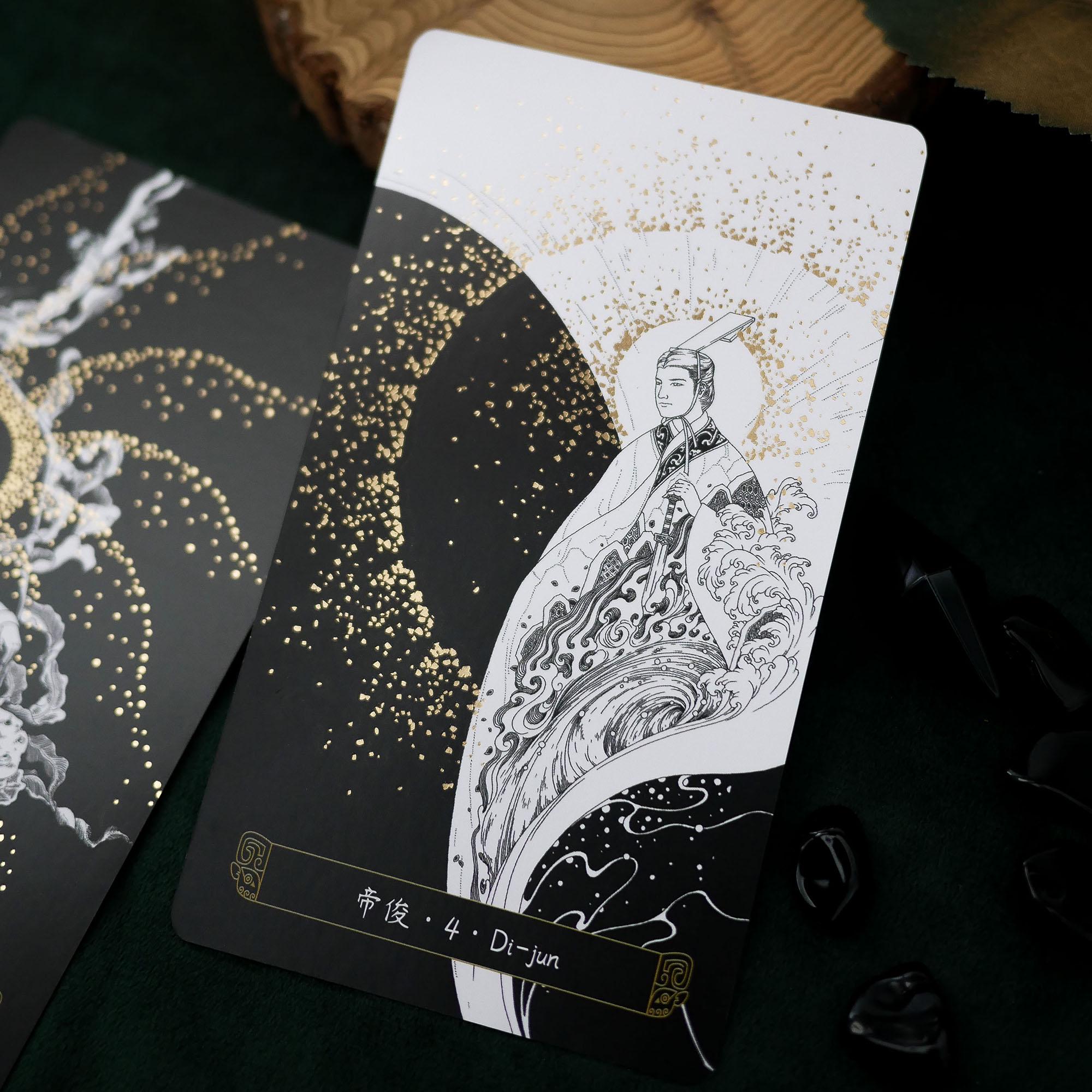 Ancient Myths Oracle Cards Chinese Mythology Celestial Figures Gold ...