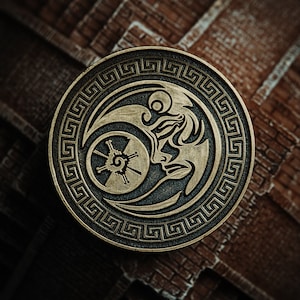 Maya Sun & Moon Collectible Metal Coins Mayan Mythology Art Antique ...
