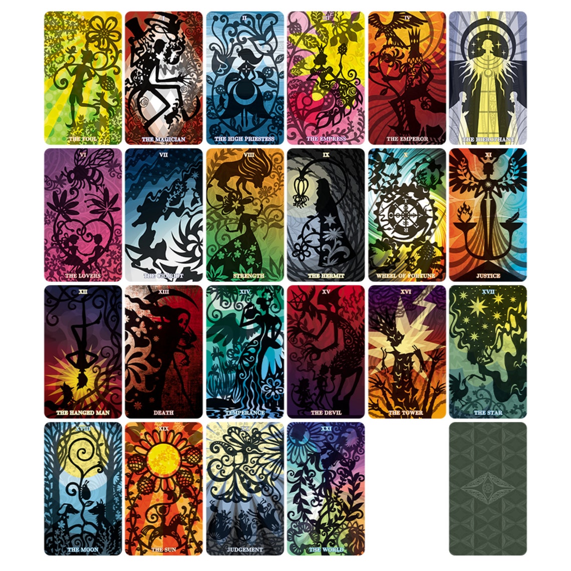 Silhouettes Tarot 3rd Edition - Sun Version by MASA KUZUKI | RWS Tarot ...