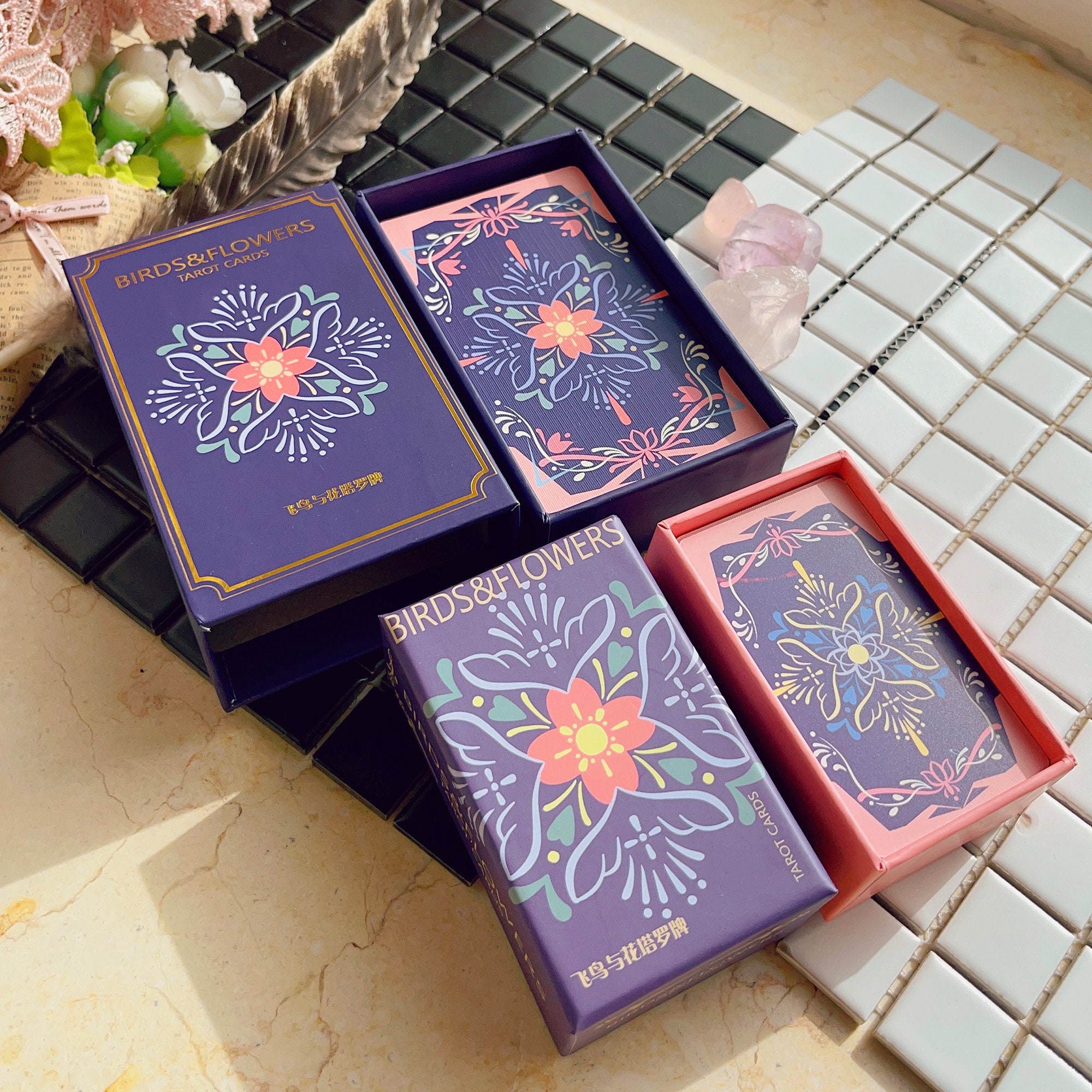 Birds & Flowers Tarot Rider-waite Thoth Beginner-friendly Healing ...