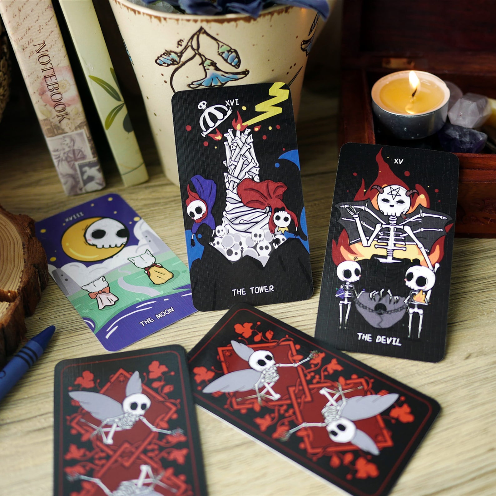 Diary of Skeleton Tarot Rider-waite Creepy Cute Halloween Gift Idea - Etsy