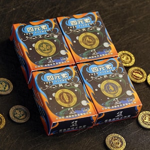 Four Elements Board Game Counters | Metal Alloy Tokens | Antique Gold ...
