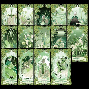 Green Trace RWS Tarot Forest Fantasy Verdant Palette Nature Art ...