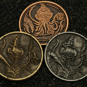 The Myth of Cthulhu Collectible Metal Coins Cthulhu Inspiration Must ...