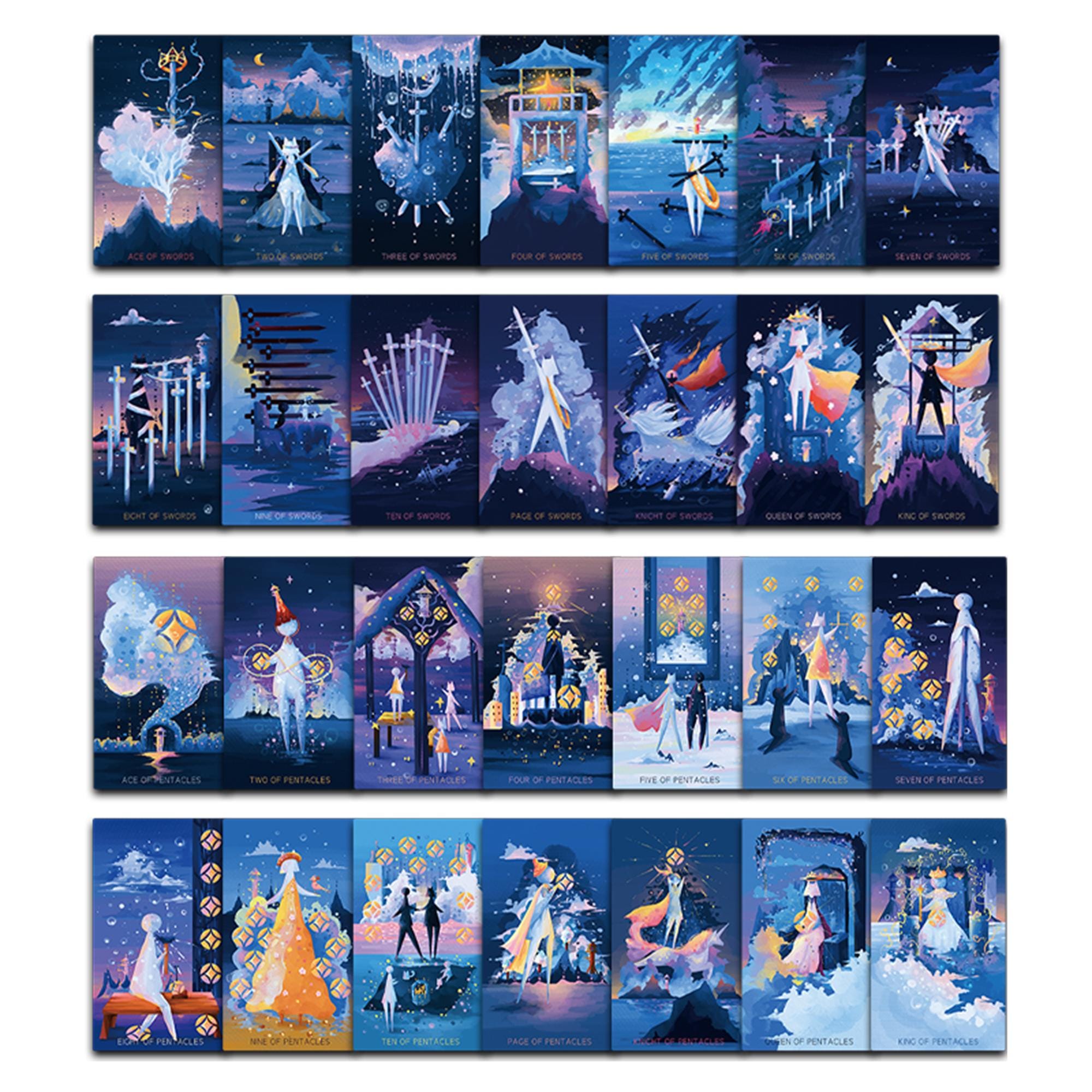 Beacon Tarot Rider-waite 78 Cards Deluxe Tin & Mini Editions Lighthouse ...