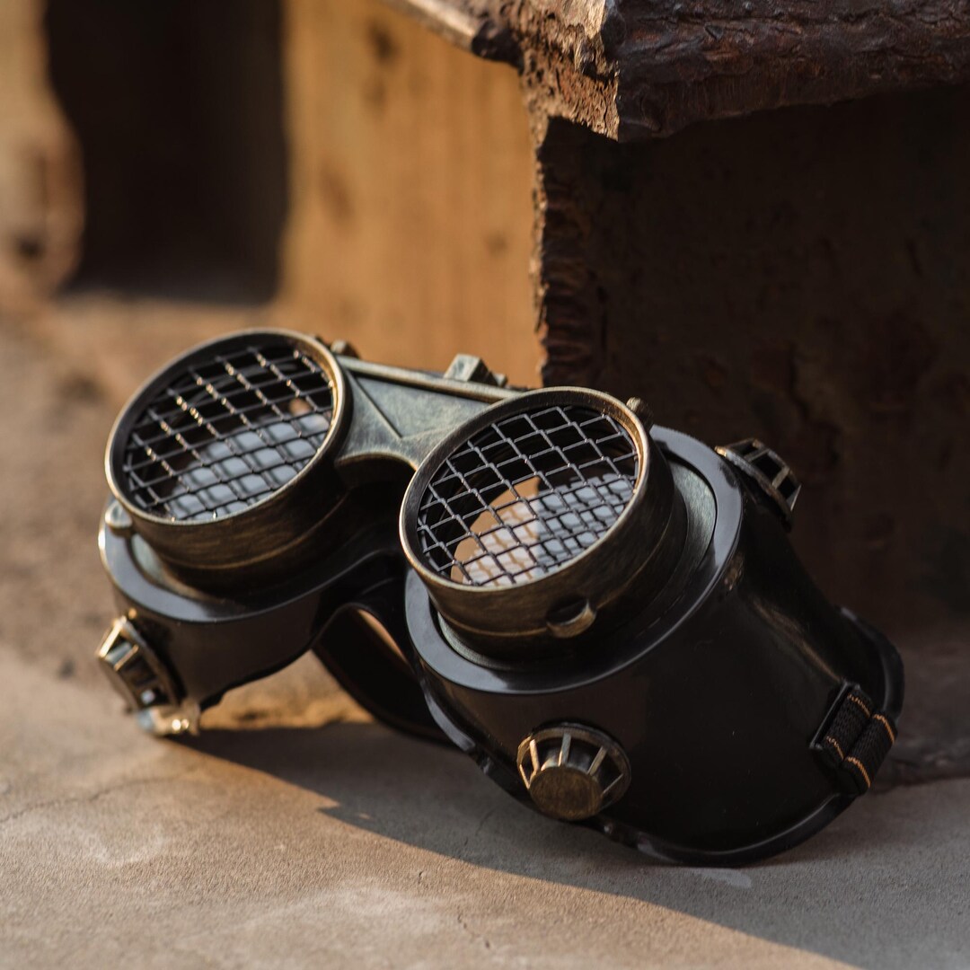 Handcrafted Steampunk Goggles "the Flyman" Mk. II Mesh Lenses Bug Eyes ...