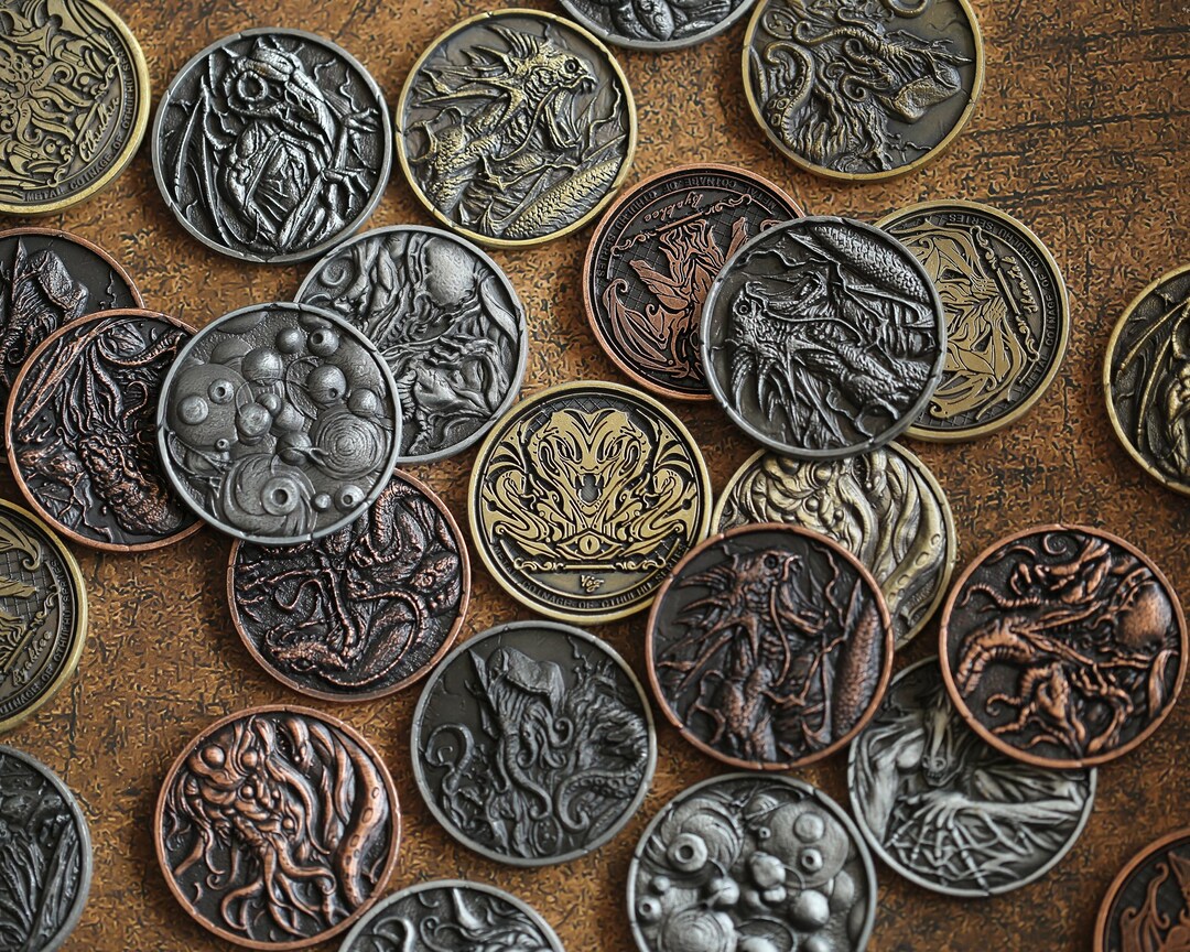 The Myth of Cthulhu Collectible Metal Coins 18 Lovecraftian Deities ...