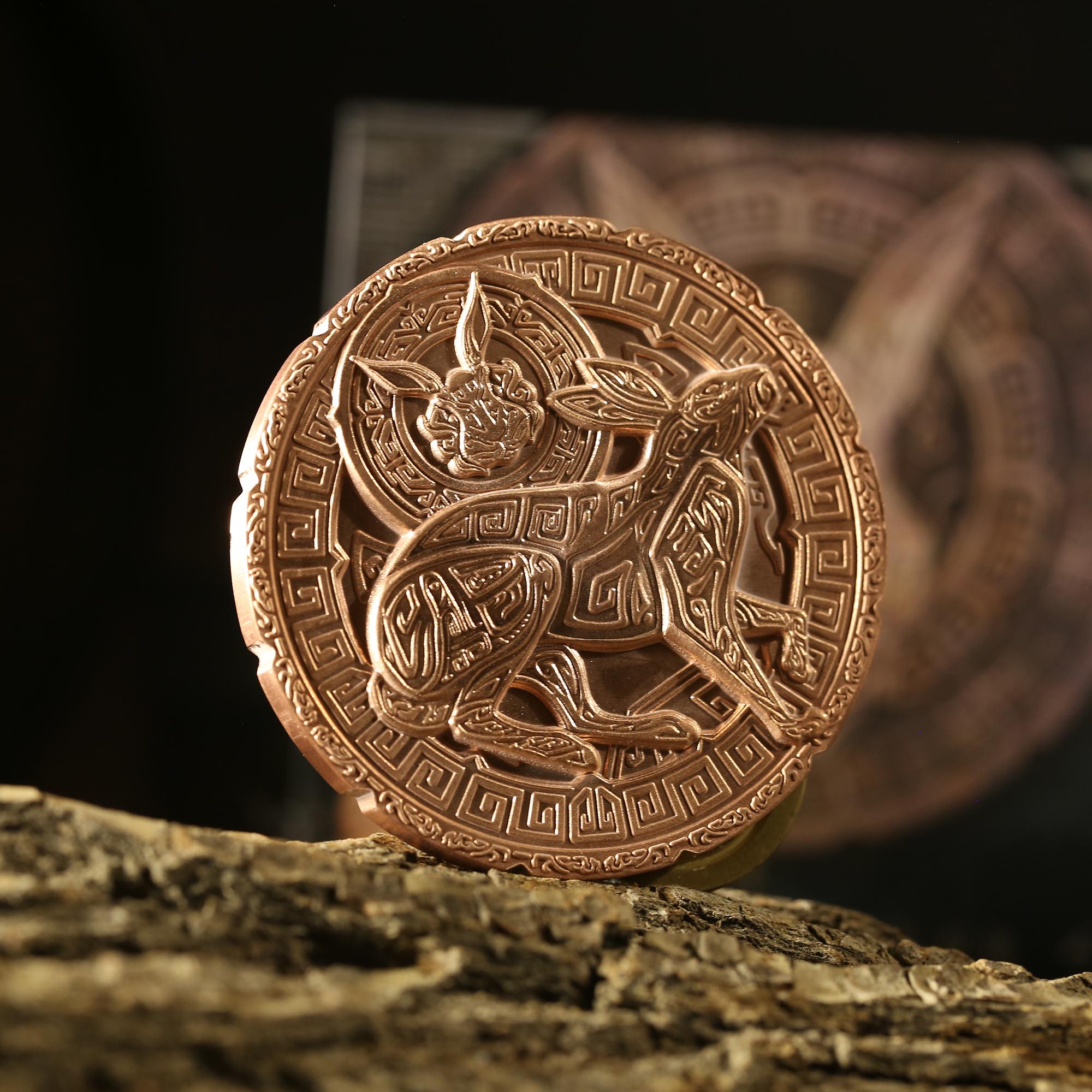 Chinese Zodiac Collectible Metal Coins Pure Copper Auspicious Animal ...