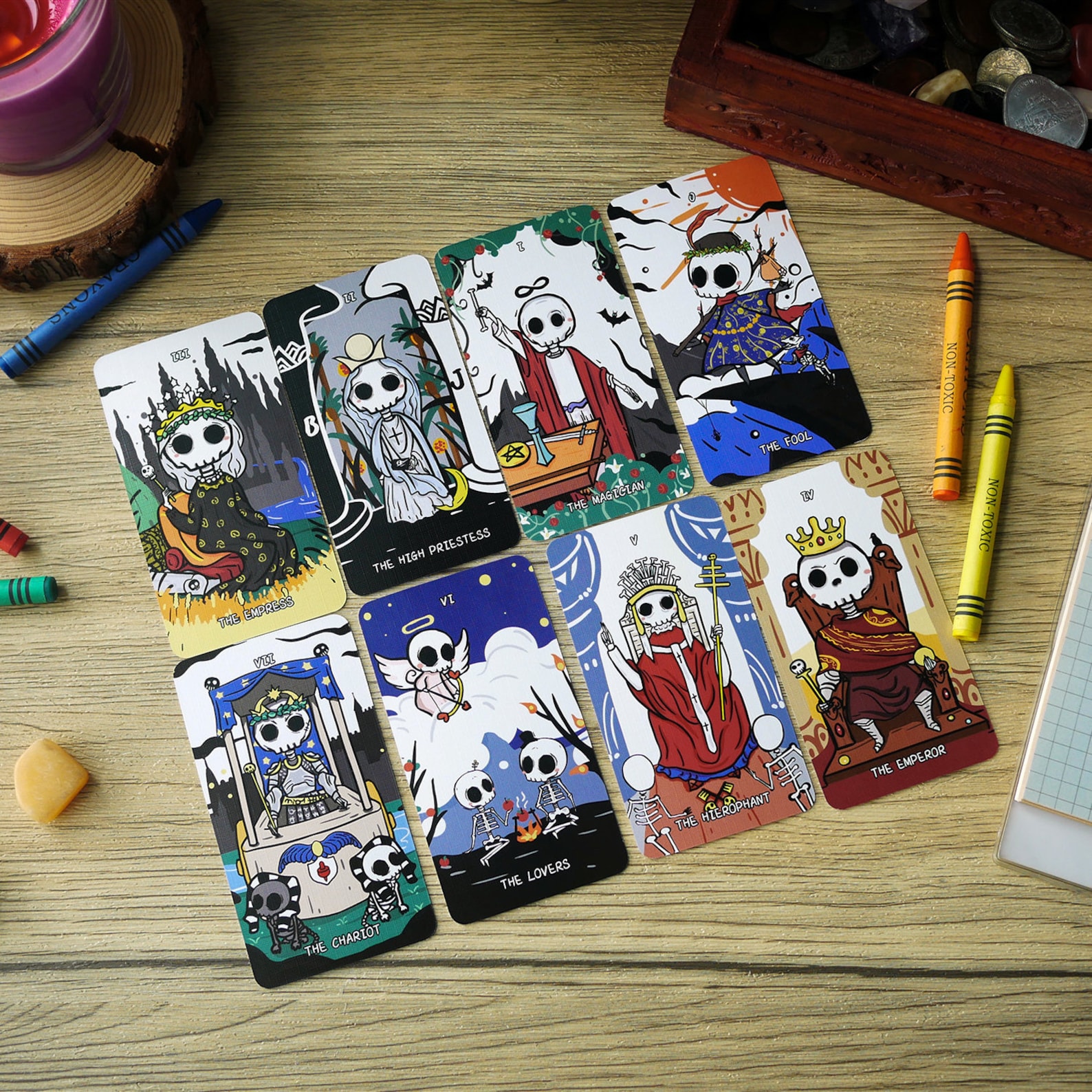 Diary of Skeleton Tarot Rider-waite Creepy Cute Halloween Gift Idea - Etsy
