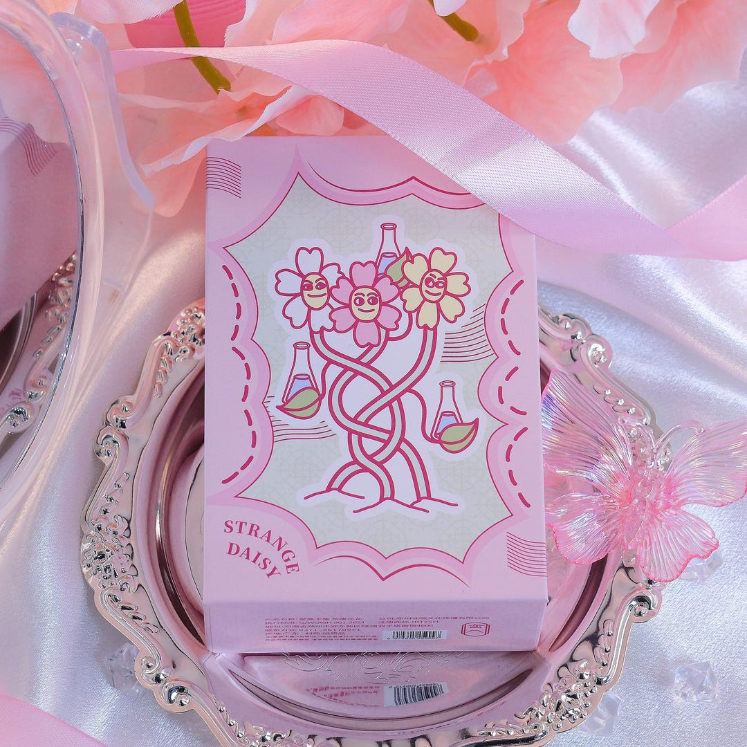 Strange Daisy Tarot Rider-waite Pink Cards Cartoon Art Nature Love ...