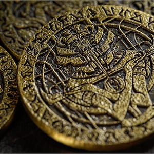 Four Elements Cthulhu Mythos Metal Coins CMC Tarot Accessories ...