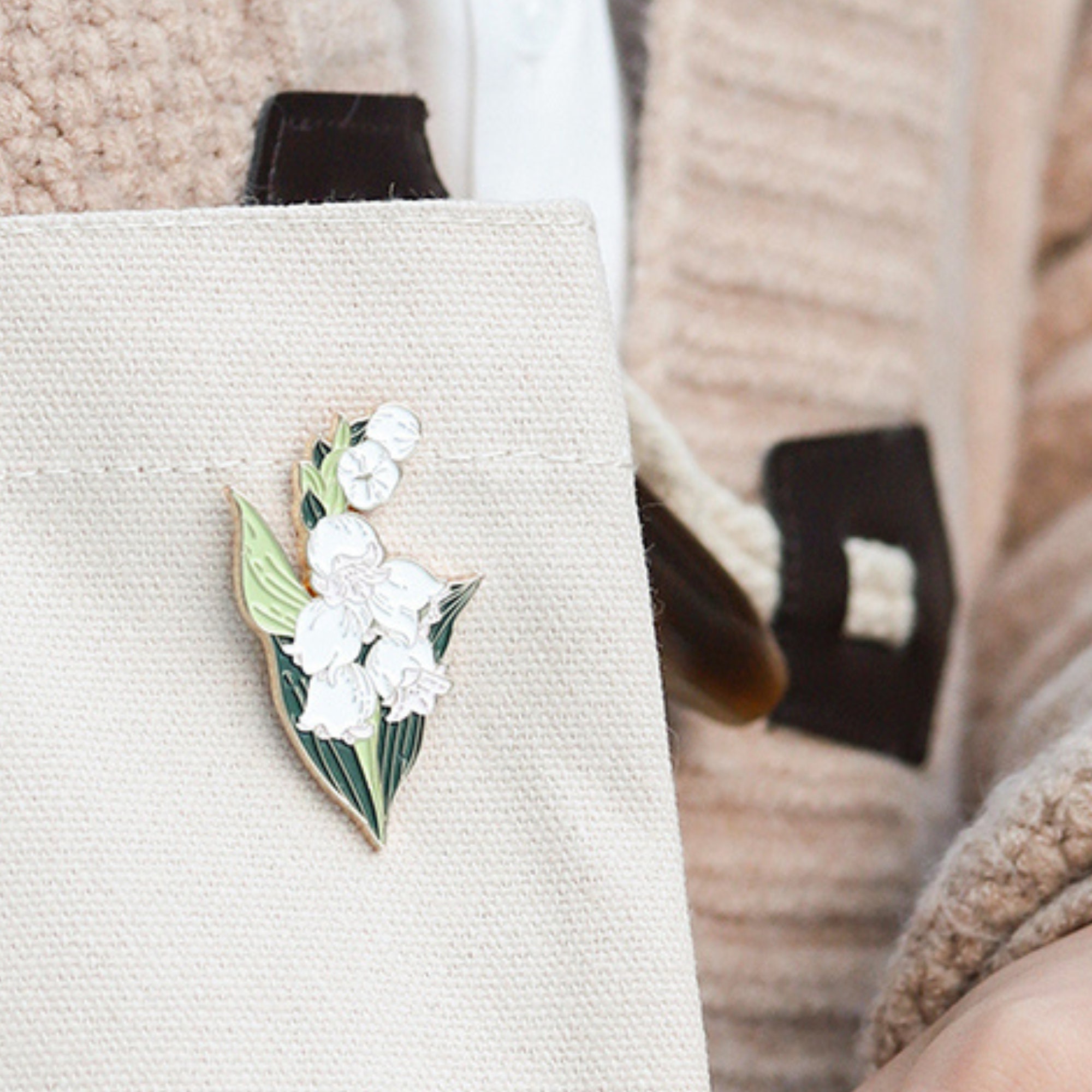 Nature Enamel Pin Iris and Muguet Floral Pin Botanic Pin - Etsy