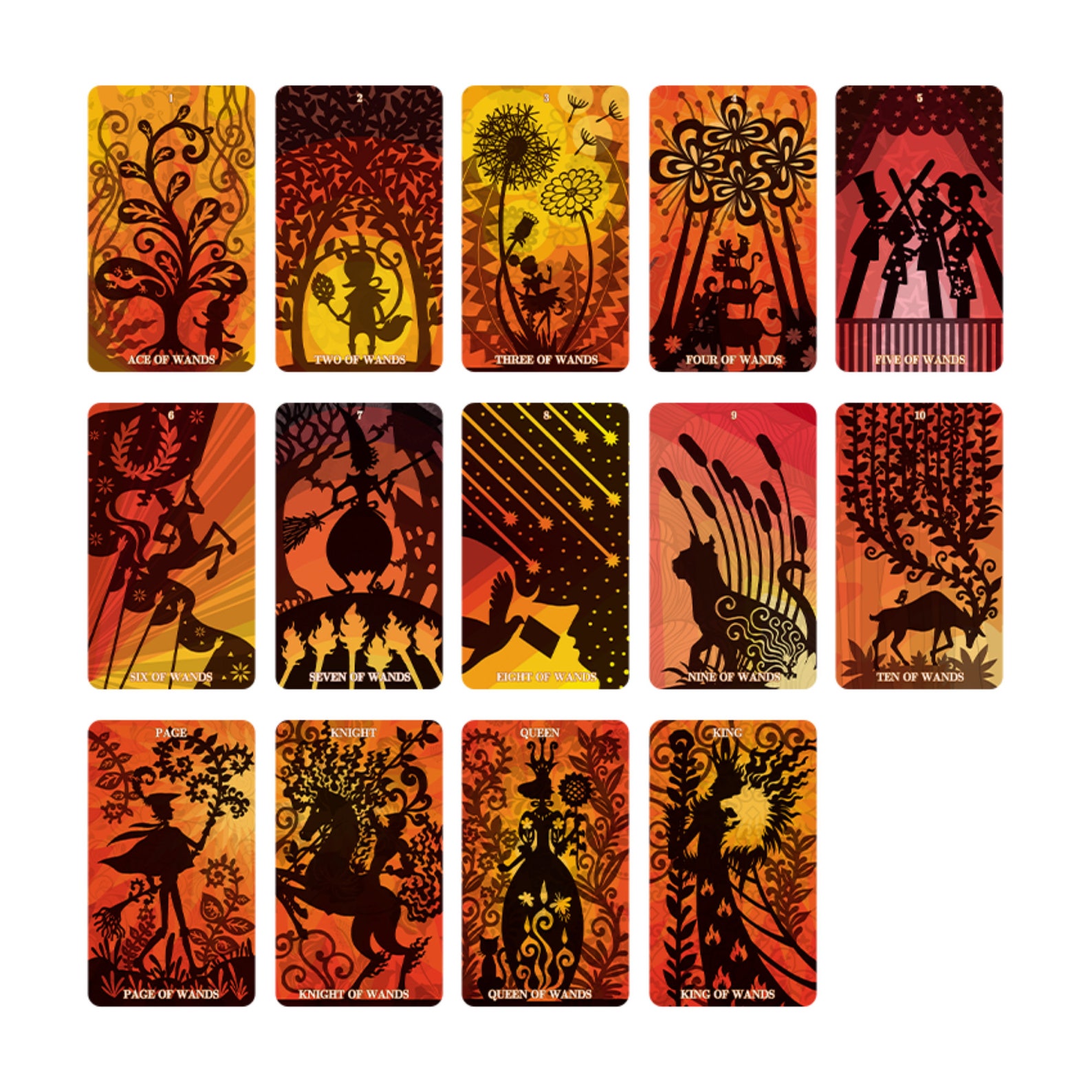 Silhouettes Tarot 3rd Edition - Sun Version by MASA KUZUKI | RWS Tarot ...