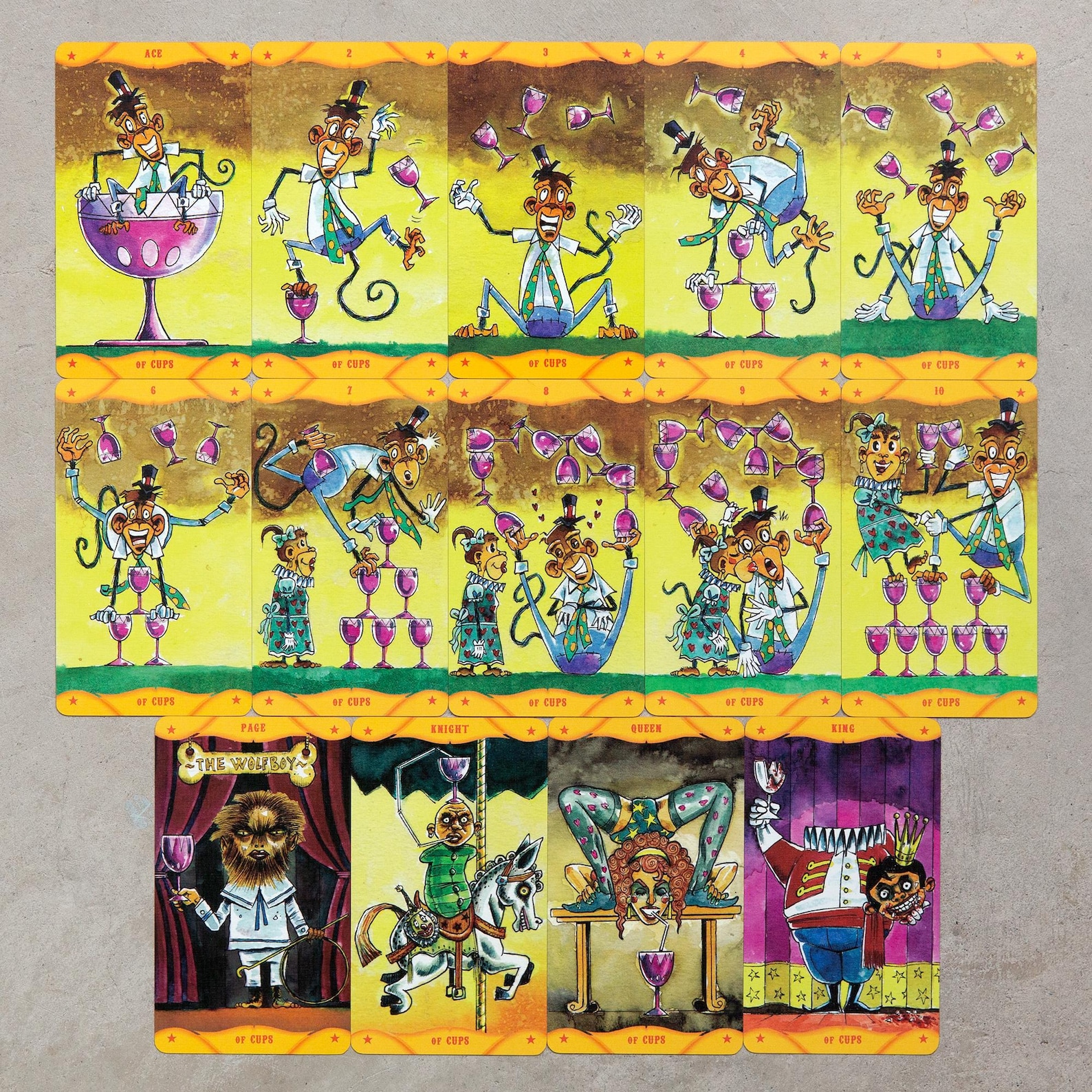 Freak Show Circus Tarot Rider-waite Spiritual Extravaganza Clowns ...