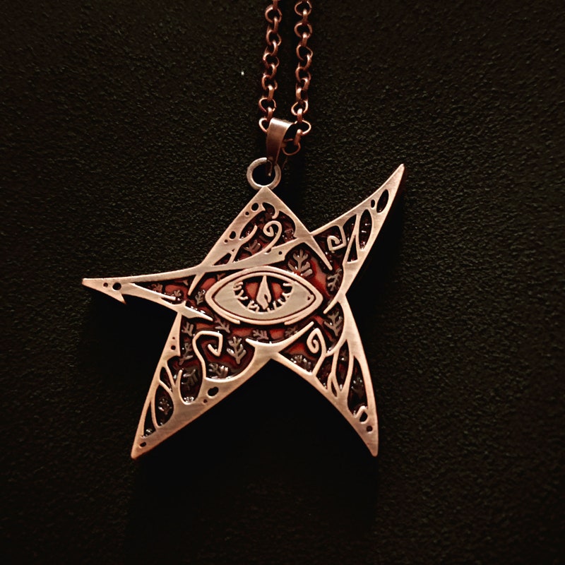Vintage Pentagram Pendant - Etsy