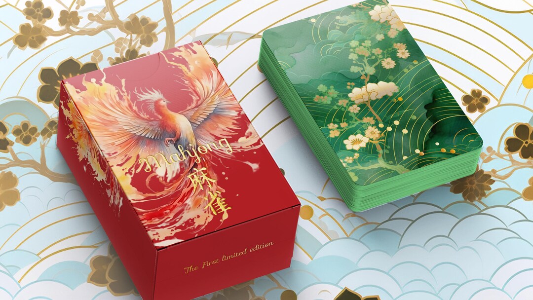 3-in-1 Mahjong Oracle Playing Cards Bilingual Paper Mahjong Tiles ...