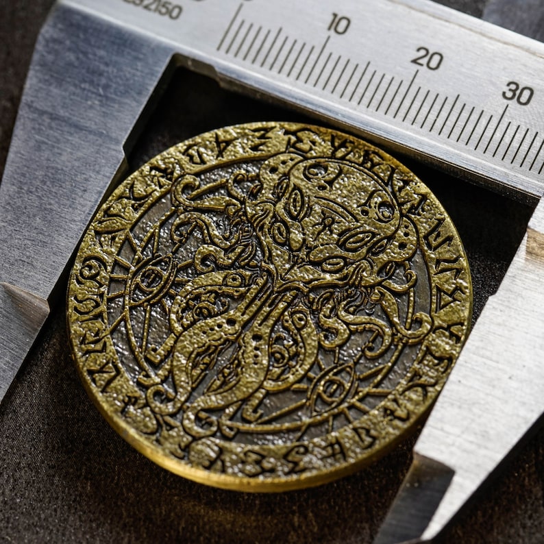 Four Elements Cthulhu Mythos Metal Coins CMC Tarot Accessories ...