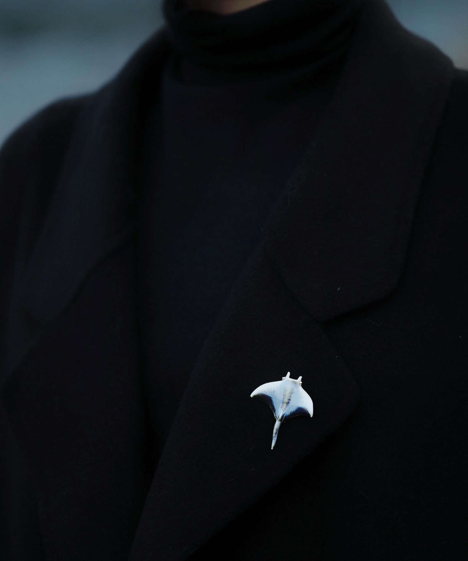 YIHE Ceramic Brooches "manta Ray" Handmade Jewelry Nature Love ...
