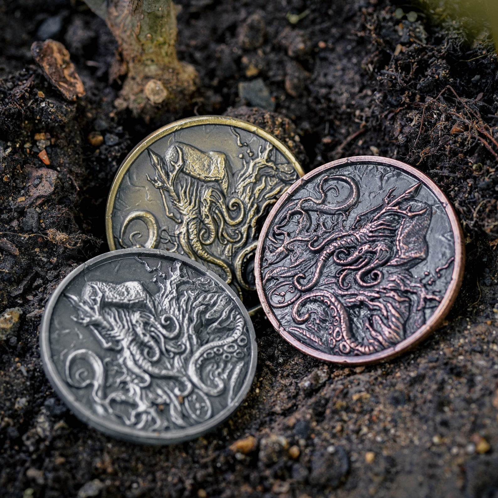 The Myth of Cthulhu Collectible Metal Coins Cthulhu - Etsy