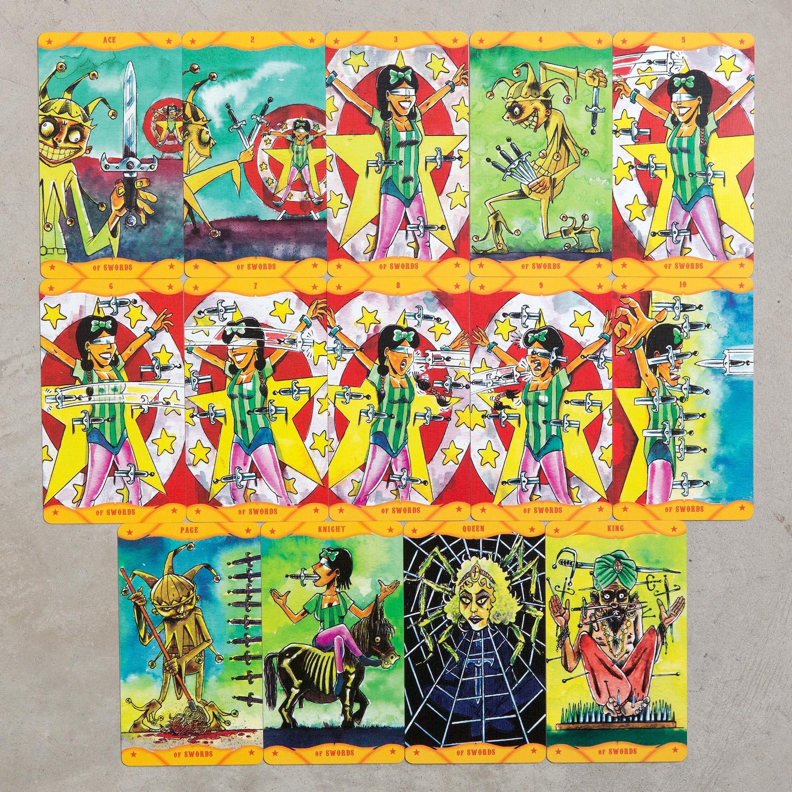 Freak Show Circus Tarot Rider-waite Spiritual Extravaganza Clowns ...