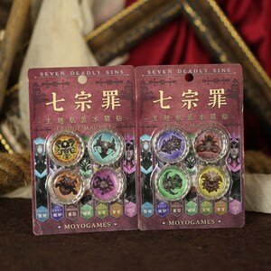 Seven Deadly Sins Refrigerator Magnets Pride Envy Wrath Sloth Greed ...