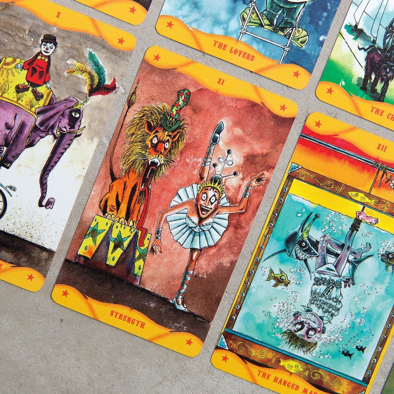Freak Show Circus Tarot Rider-waite Spiritual Extravaganza Clowns ...