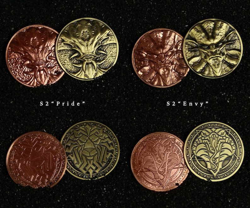 Seven Deadly Sins Collectible Metal Coins Seasons I & II Fantasy ...